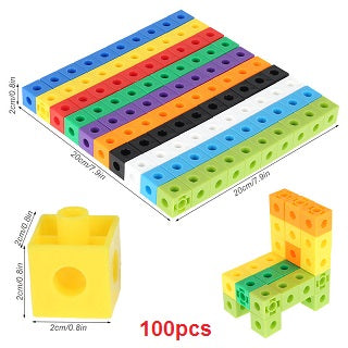 MATH COUNTING CUBES 100 PCS MATH001 – Aldeera mall