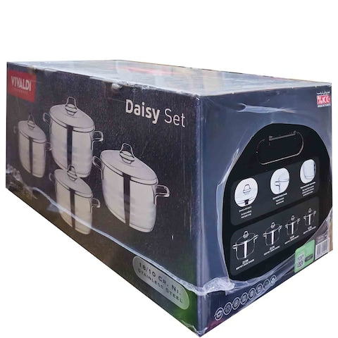 VIVALDI DAISY COOKWARE SET 8 PCS GG224 – Aldeera mall